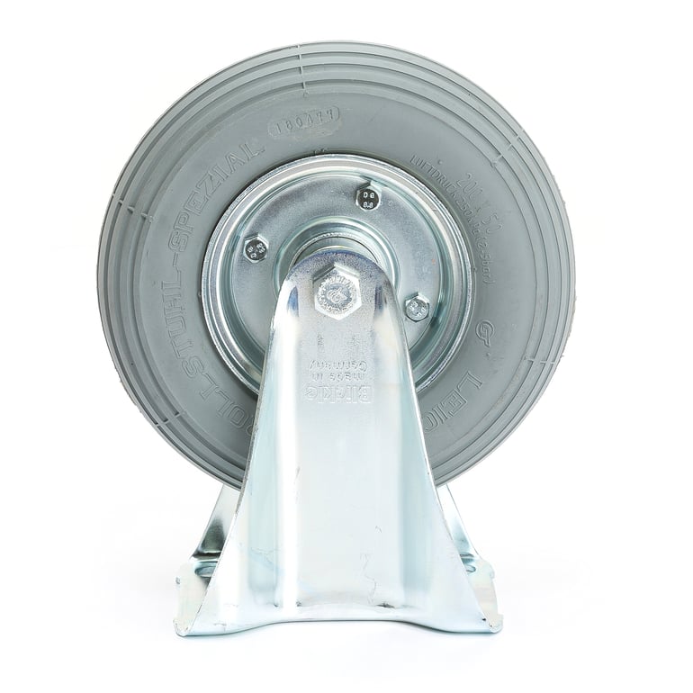 Fast hjul, 200x50 mm, 75 kg, luftgummi | Cowab.no