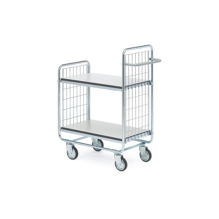 Hyllvagn, ESD-utförande, 2 hyllplan, 930x460x1120 mm | Cowab.se
