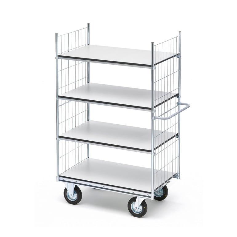 ESD Hyllvagn, 4 hyllplan, 990x650x1730 mm | Cowab.se
