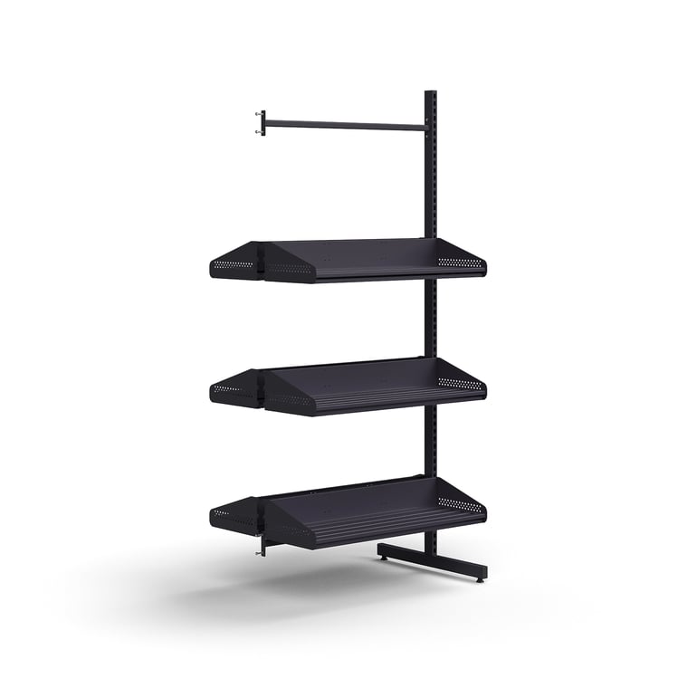 Skohylle, påbyggseksjon, gulvstående, 6 skohyller, H1800 B900 D600 mm ...