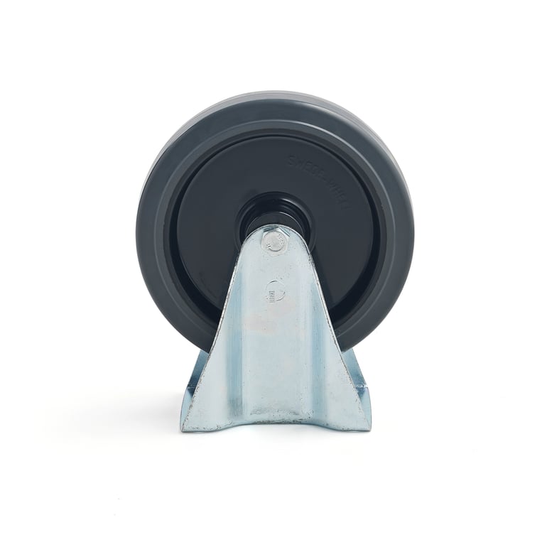Fast hjul , 200x46 mm, 400 kg, elastisk gummi | Cowab.no